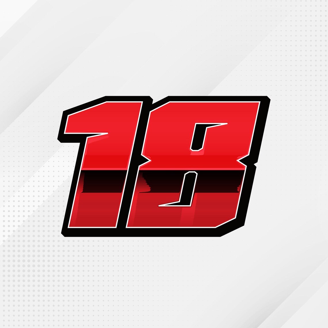 Custom Racing Number Decals - Track Day Dirt Bike Stickers (3 Pieces ...