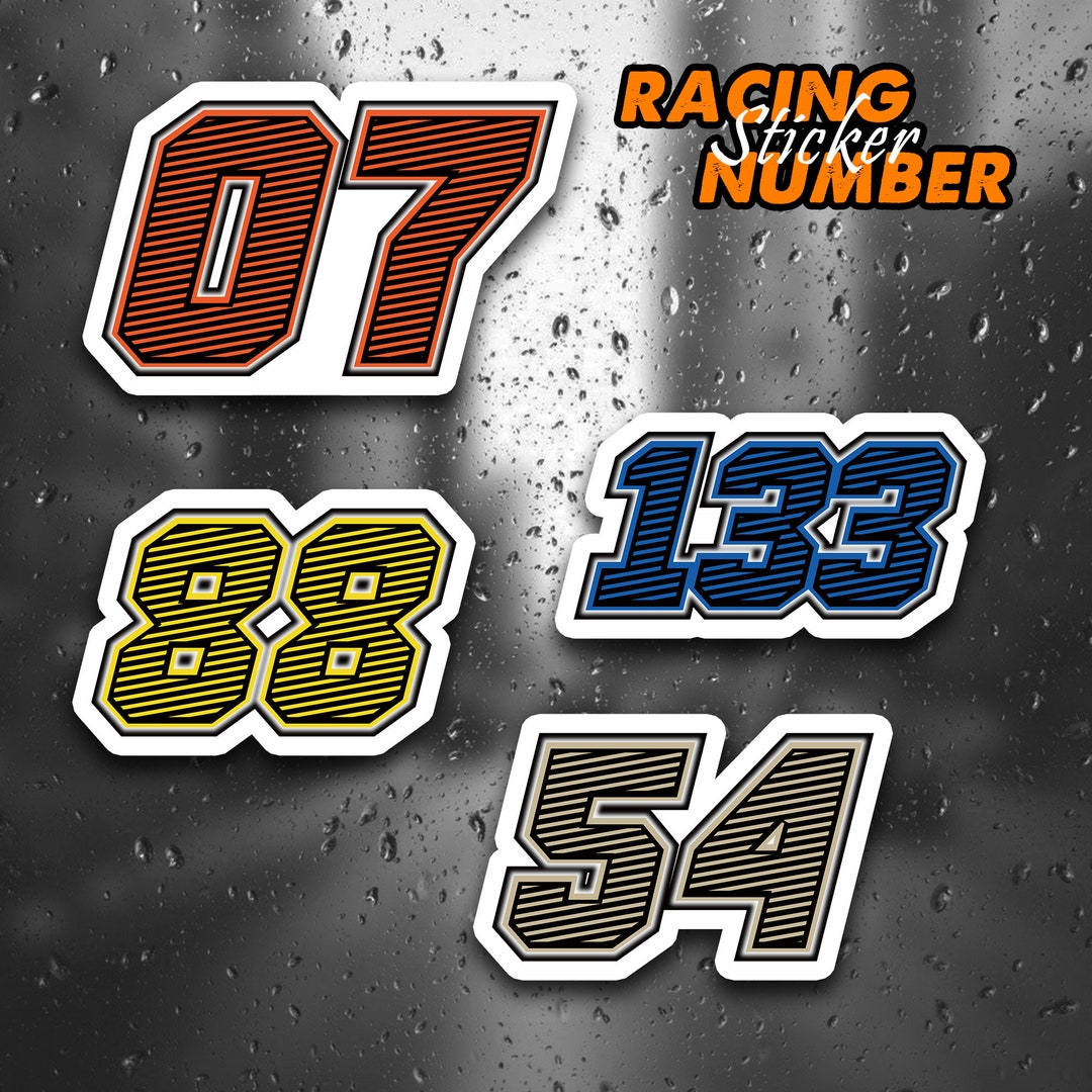 Motorcycle Racing Number Sticker 1pc Custom Decal for Fireblade CBR ...