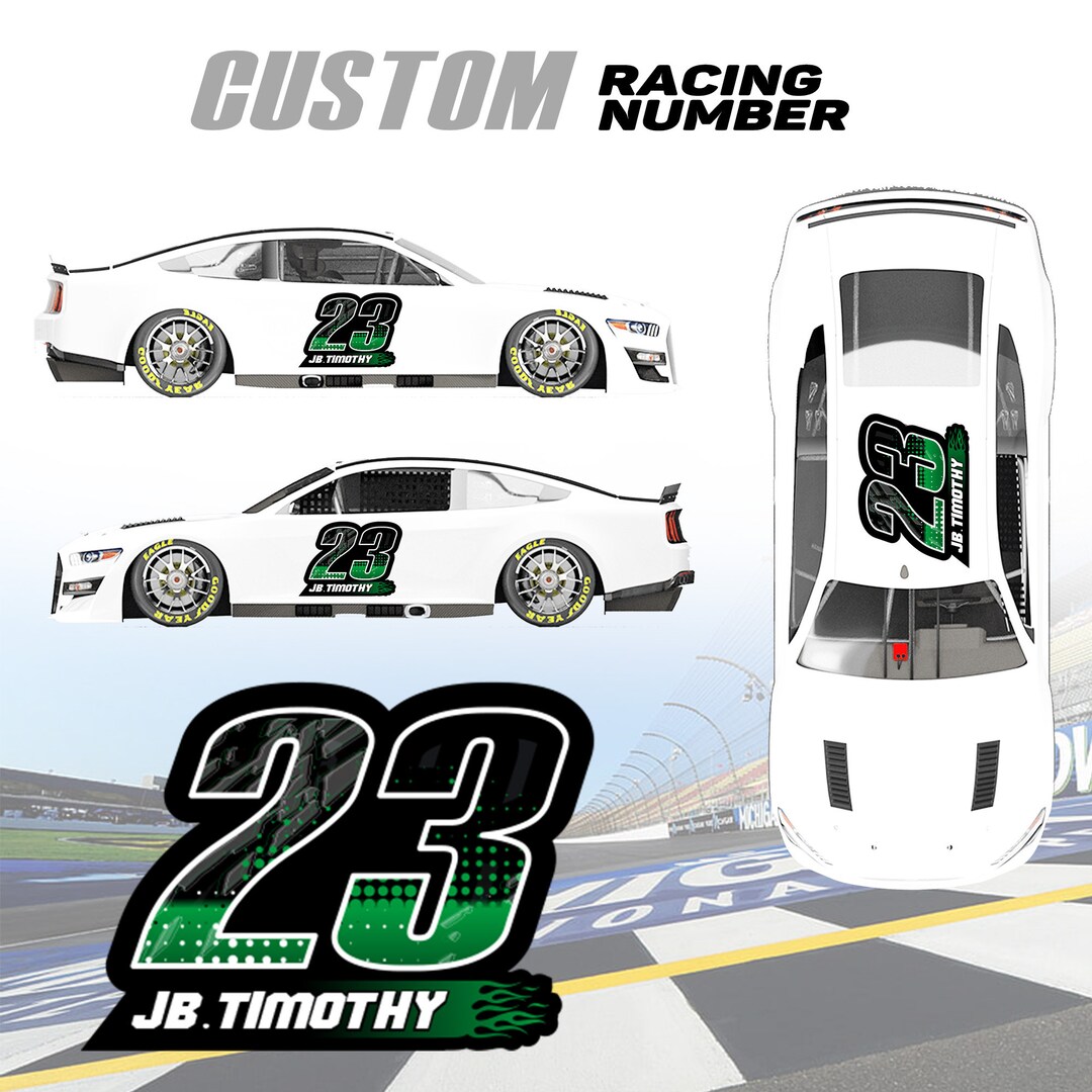 Custom Autocross Racing Number Decal - Vinyl Car Sticker (1pc.) - Etsy