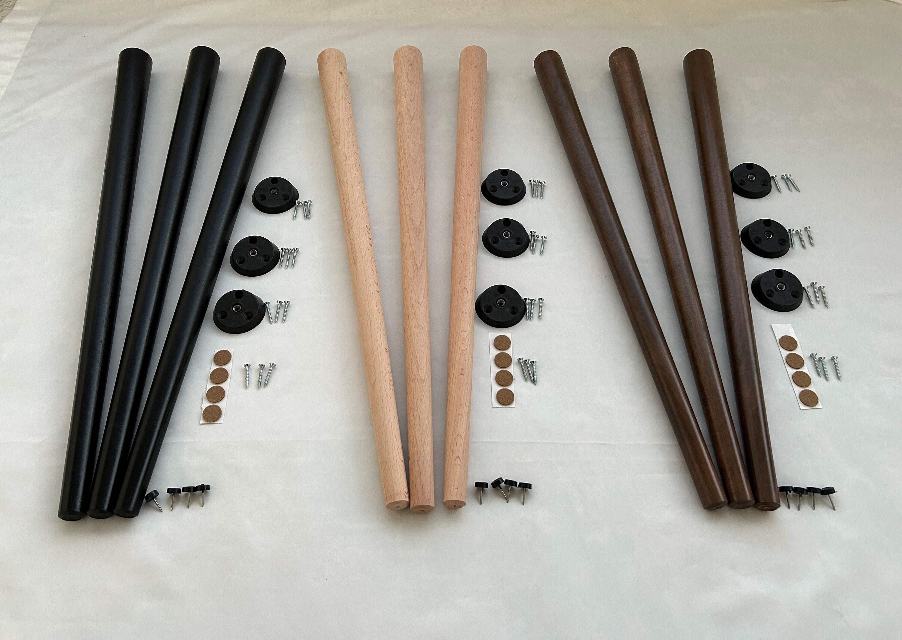 3 Pcs Wooden Table Leg Set, Coffee Table Legs, Table Legs - Furniture ...