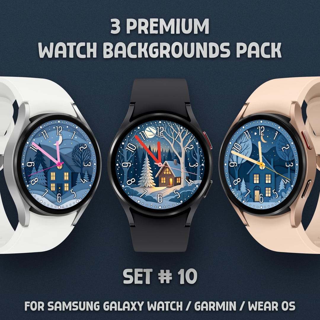 Cozy Winter Night Watch Face for Samsung Galaxy, Garmin | Set 10 ...