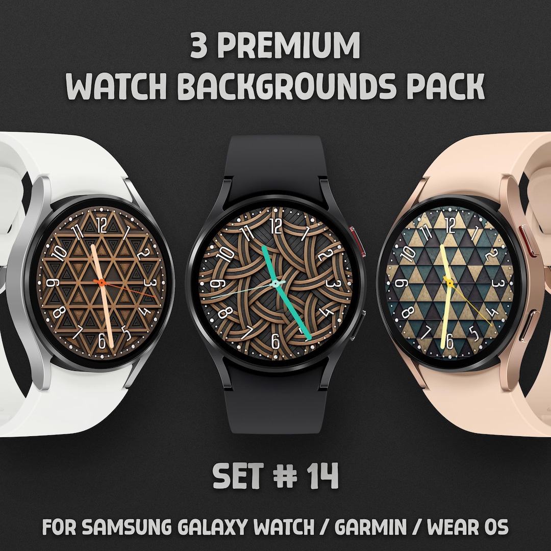Geometric Textures Watch Face for Samsung Galaxy, Garmin | Set 14 | 3D ...