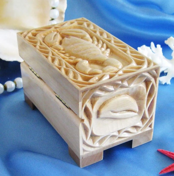 Hand Carved Ivory Jewelry Box - Etsy