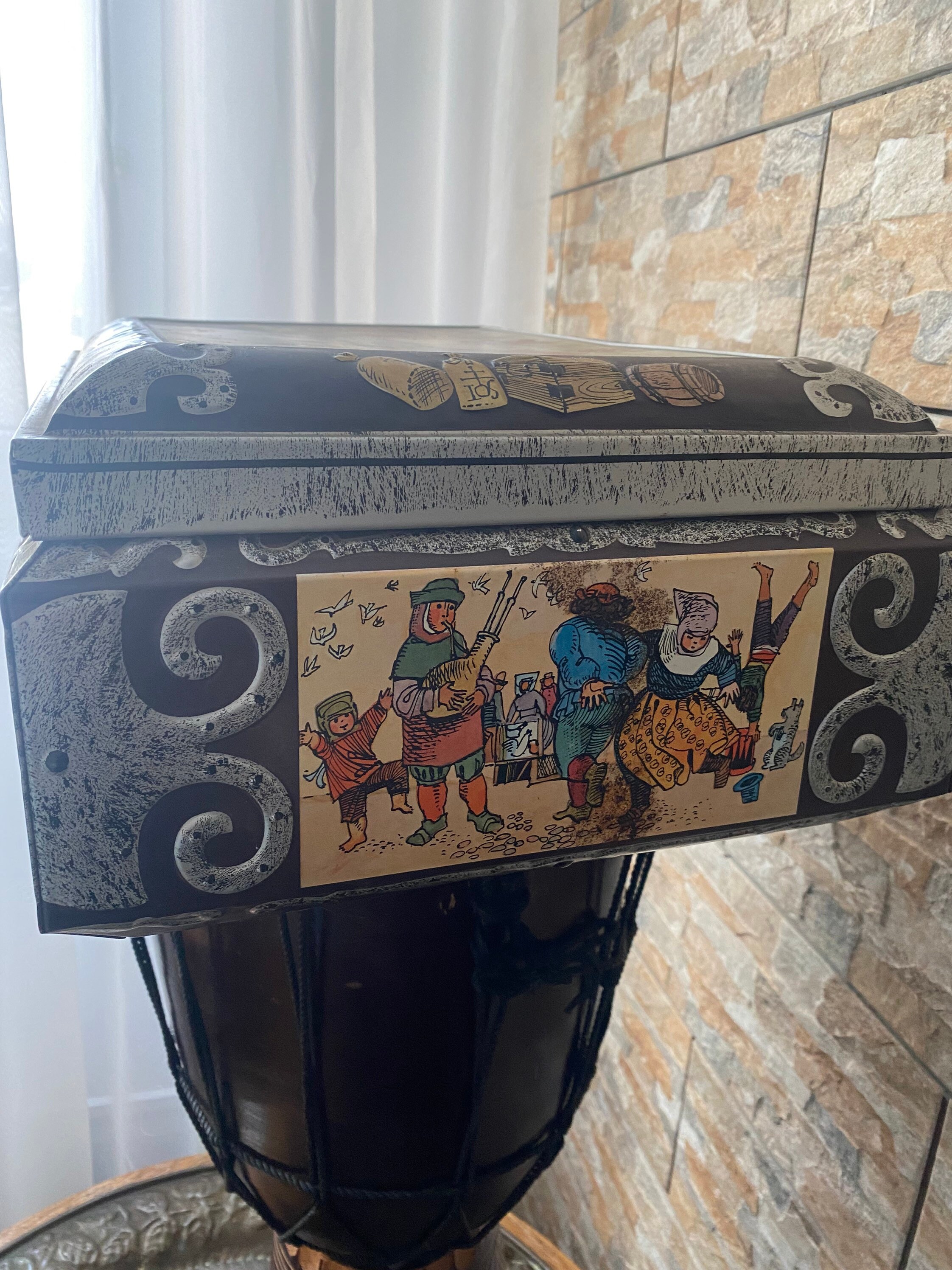 Old Large Tin Gingerbread Container 1991rok E.OTTO SCHMIDT From ...