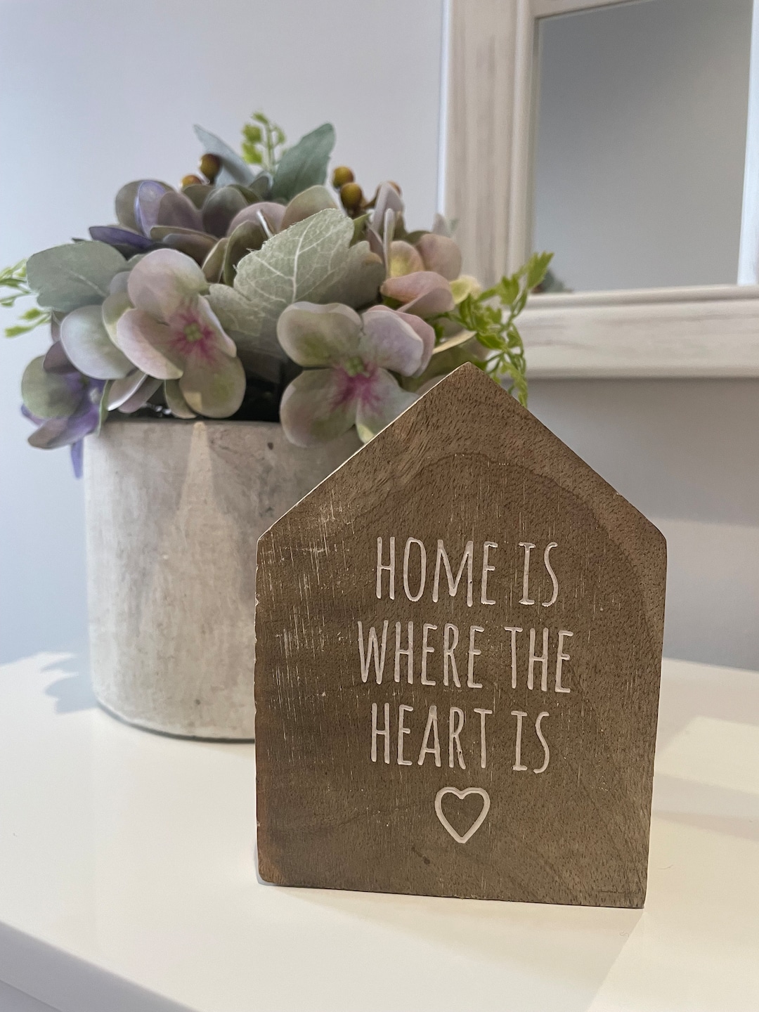 Wooden Home Sign | Rustic Wooden Home Sign | Wooden Home Block | Wooden ...