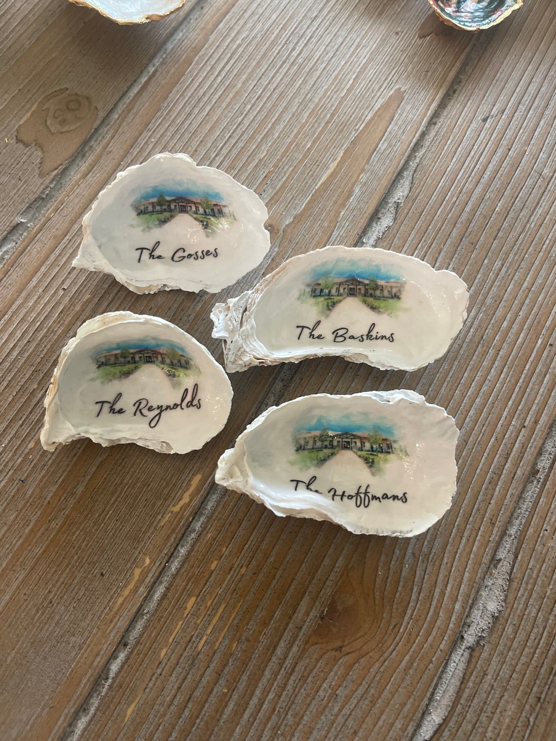 Custom Oyster Shell Place Cards for Wedding, Party, Gifts, Events ...