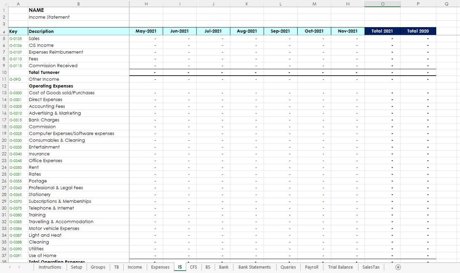 Year End Accounts Template Designed for Small Businesses | Accounting ...
