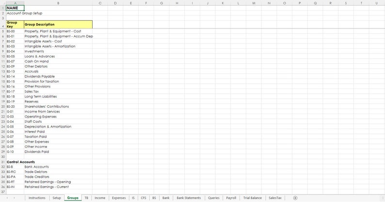 Year End Accounts Template Designed for Small Businesses | Accounting ...