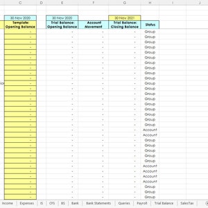 Year End Accounts Template Designed for Small Businesses | Accounting ...