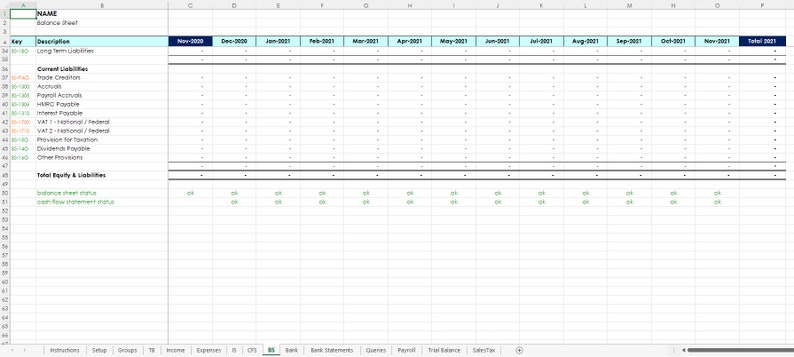 Year End Accounts Template Designed for Small Businesses | Accounting ...