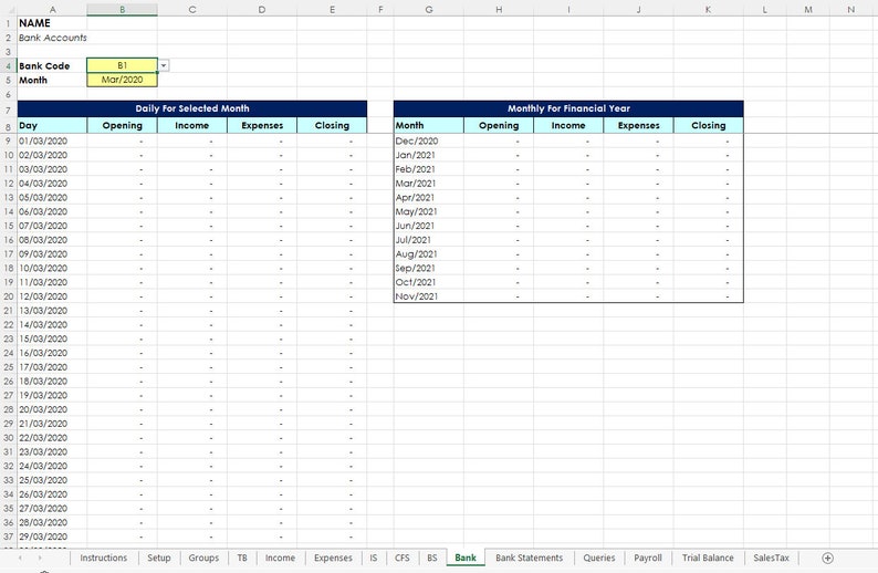 Year End Accounts Template Designed for Small Businesses | Accounting ...