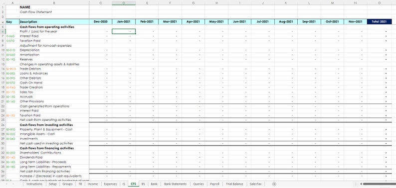 Year End Accounts Template Designed for Small Businesses | Accounting ...