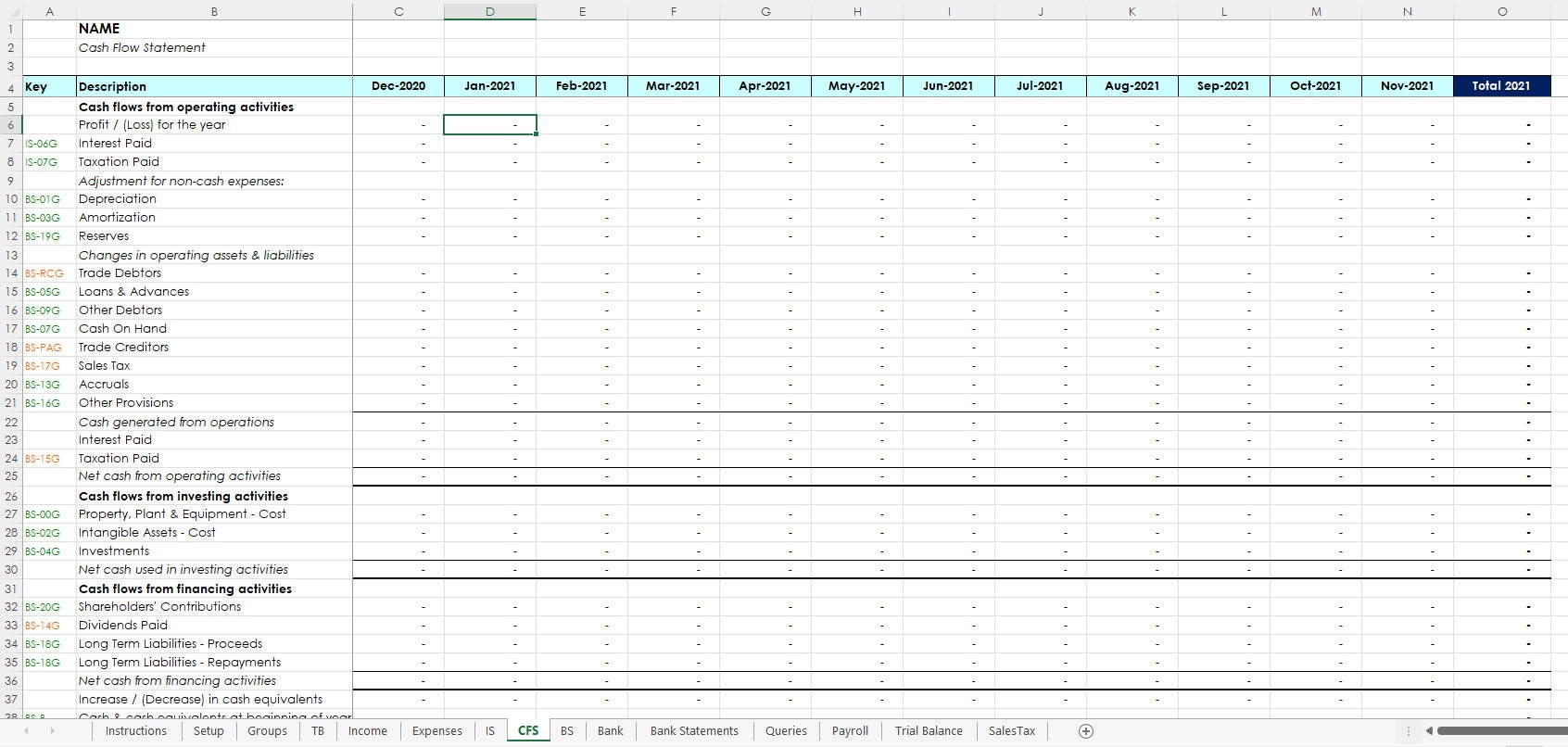 Year End Accounts Template Designed for Small Businesses | Accounting ...