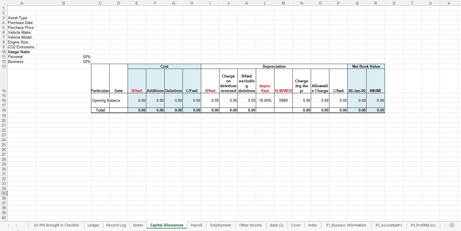 Self Assessment Excel Template | Accounting Template - Etsy