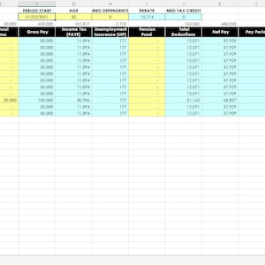 Income Tax Excel Template/calculator | Accounting Template - Etsy