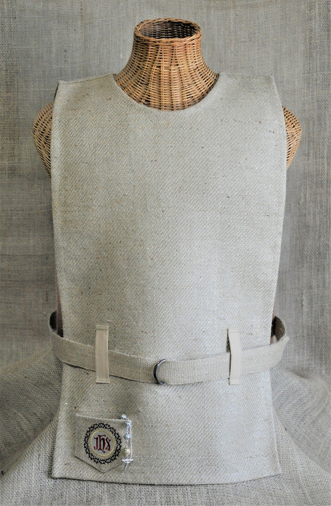 JHS Christian Sackcloth Hair Shirt Cilice With Rosary - Etsy