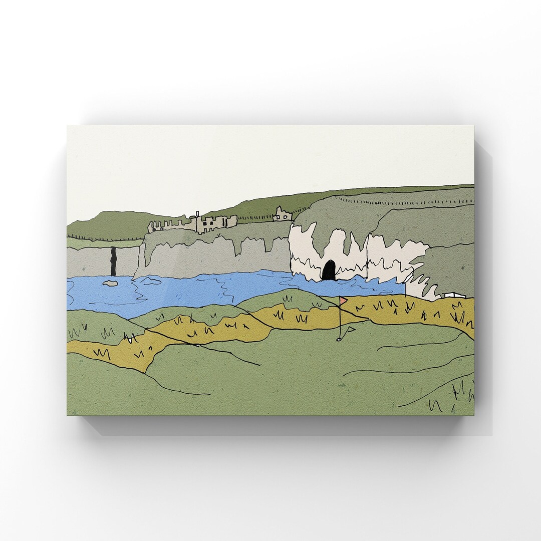 Art Print - Royal Portrush Golf Club & Dunluce Castle - Etsy