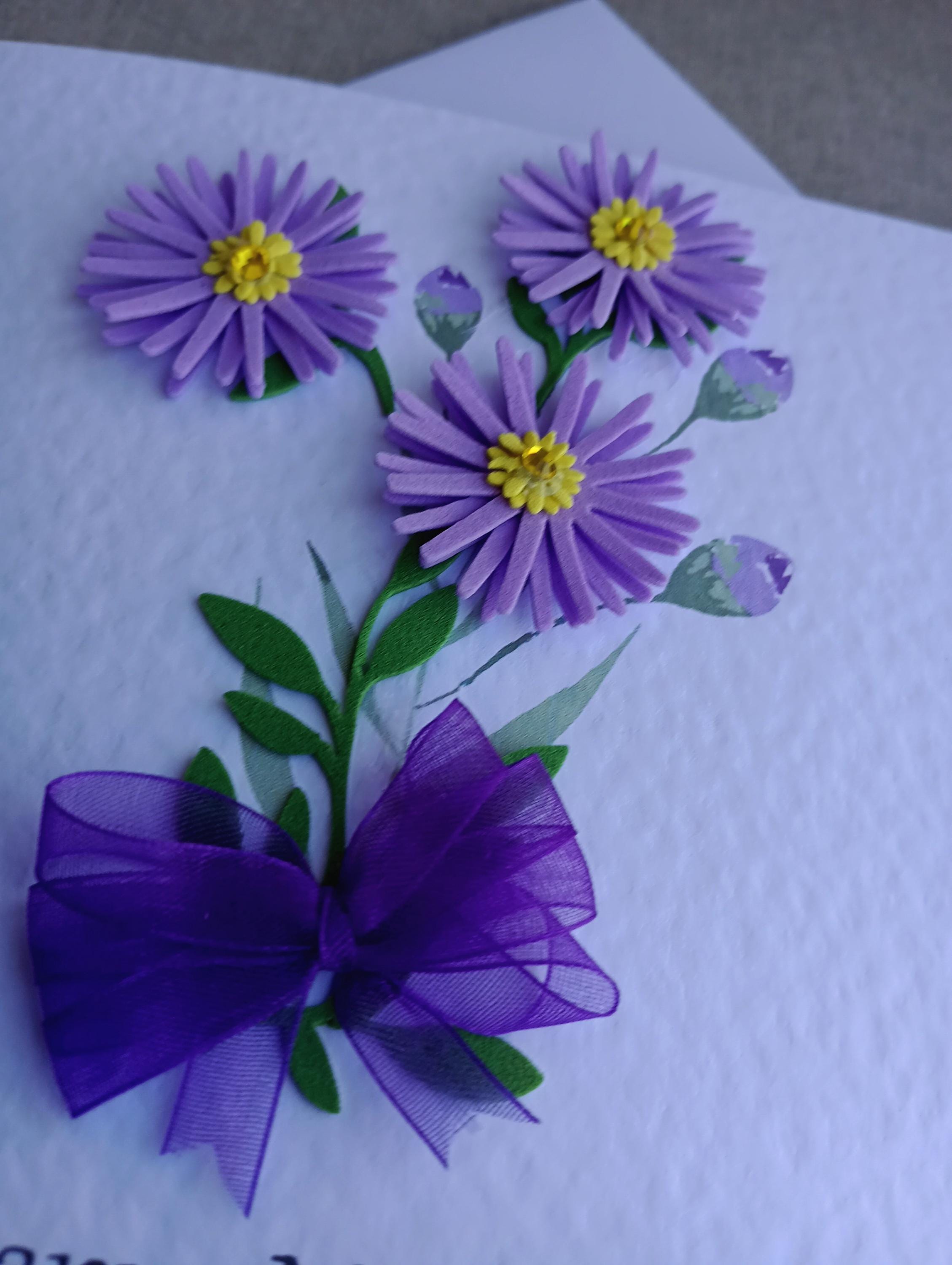 Personalised 3D Flowers Mother's Day Card, Handmade, Nan, Nanny, for ...