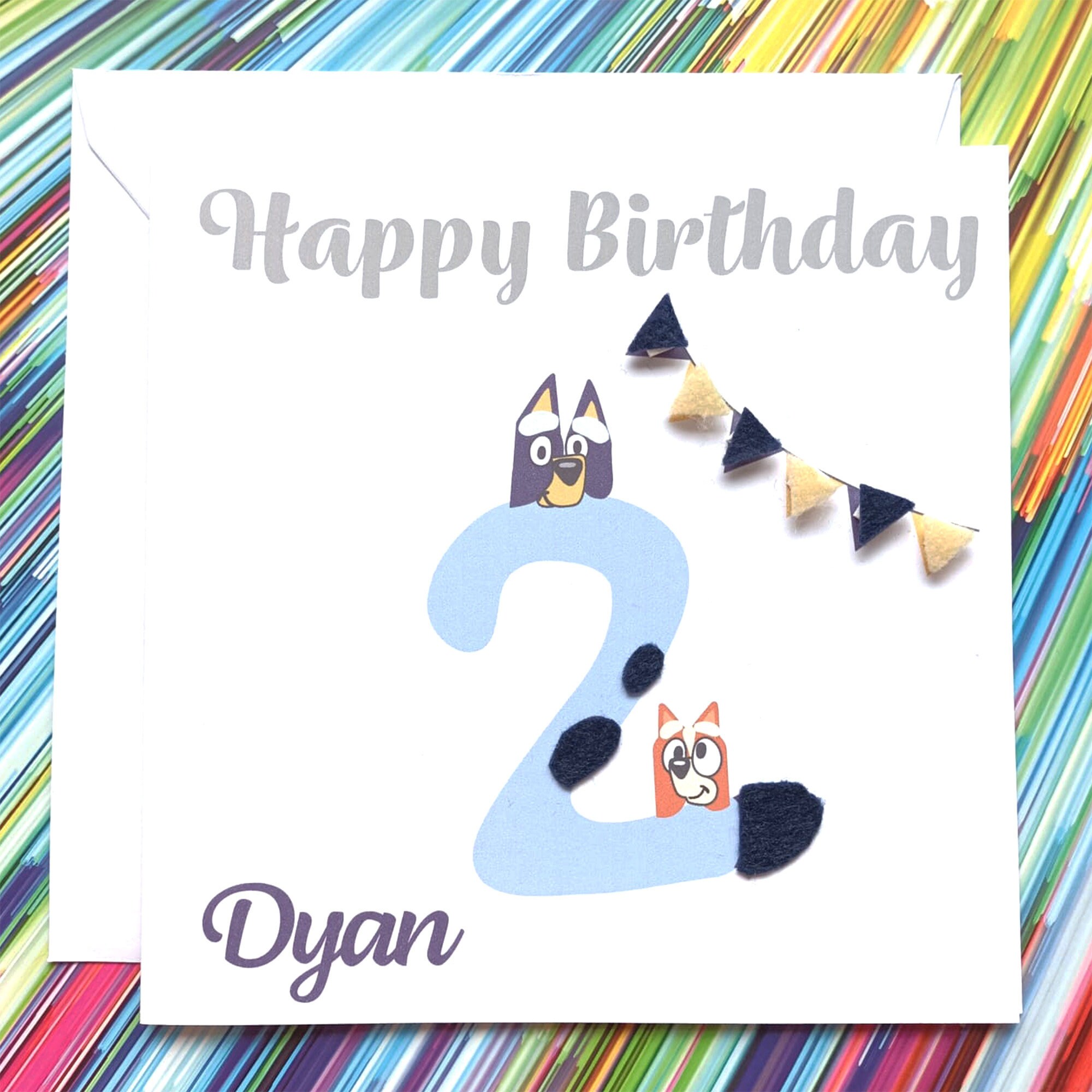 Kid's Birthday Card Bluey Birthday Card Personalized - Etsy UK