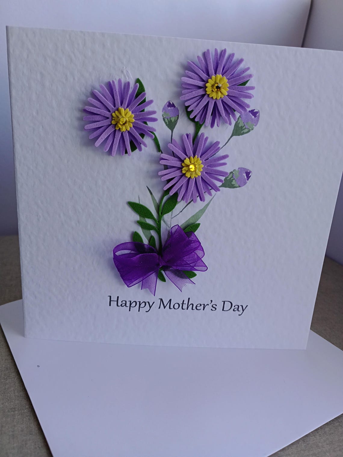 Personalised 3D Flowers Mother's Day Card, Handmade, Nan, Nanny, for ...