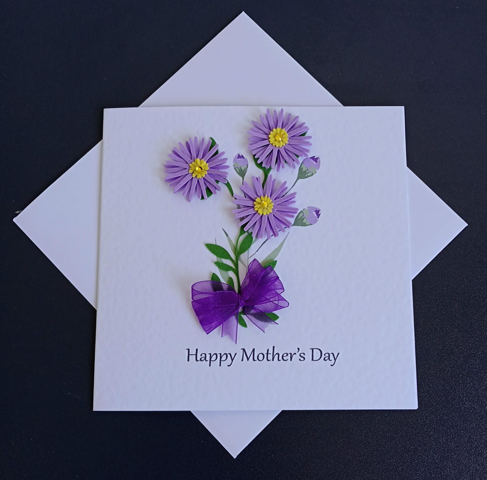 Personalised 3D Flowers Mother's Day Card, Handmade, Nan, Nanny, for ...