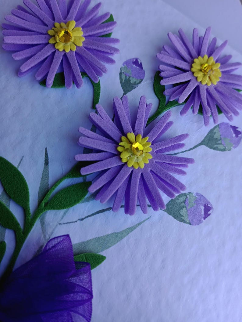 Personalised 3D Flowers Mother's Day Card, Handmade, Nan, Nanny, for ...