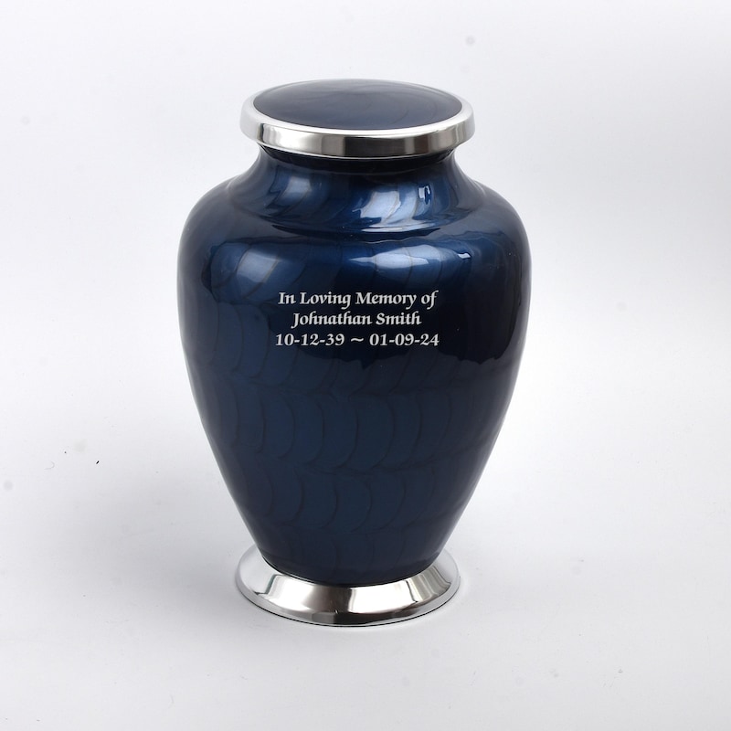 Small Urn Dark Blue - Etsy UK