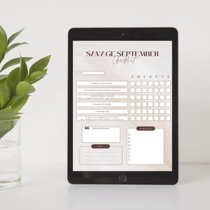 Digital Savage September Checklist, Day Challenge Printable, Health and ...