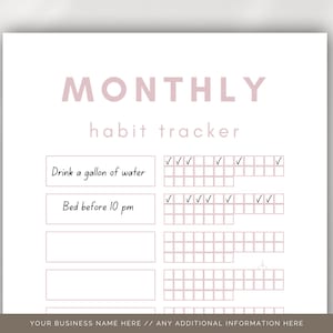 Monthly Habit Tracker Printable Template, Back in Routine, Stay on ...