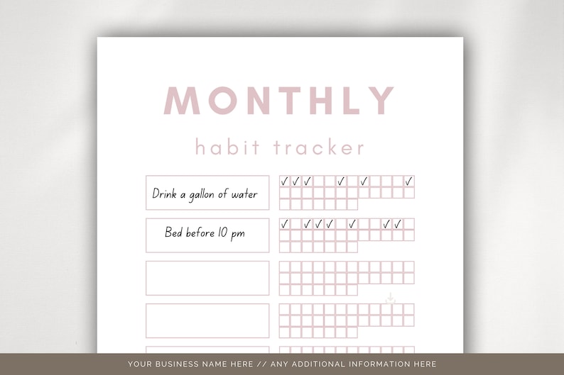 Monthly Habit Tracker Printable Template, Back in Routine, Stay on ...