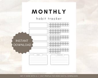 Blank Habit Tracker, Daily Checklist, Routine Forming, to Do List ...