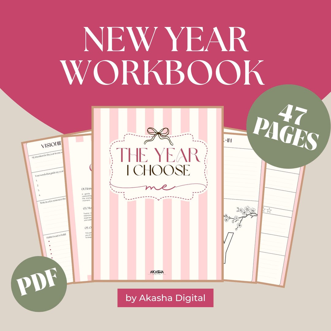 New Year Workbook | End of Year Reflections | Gratitude and Goal ...