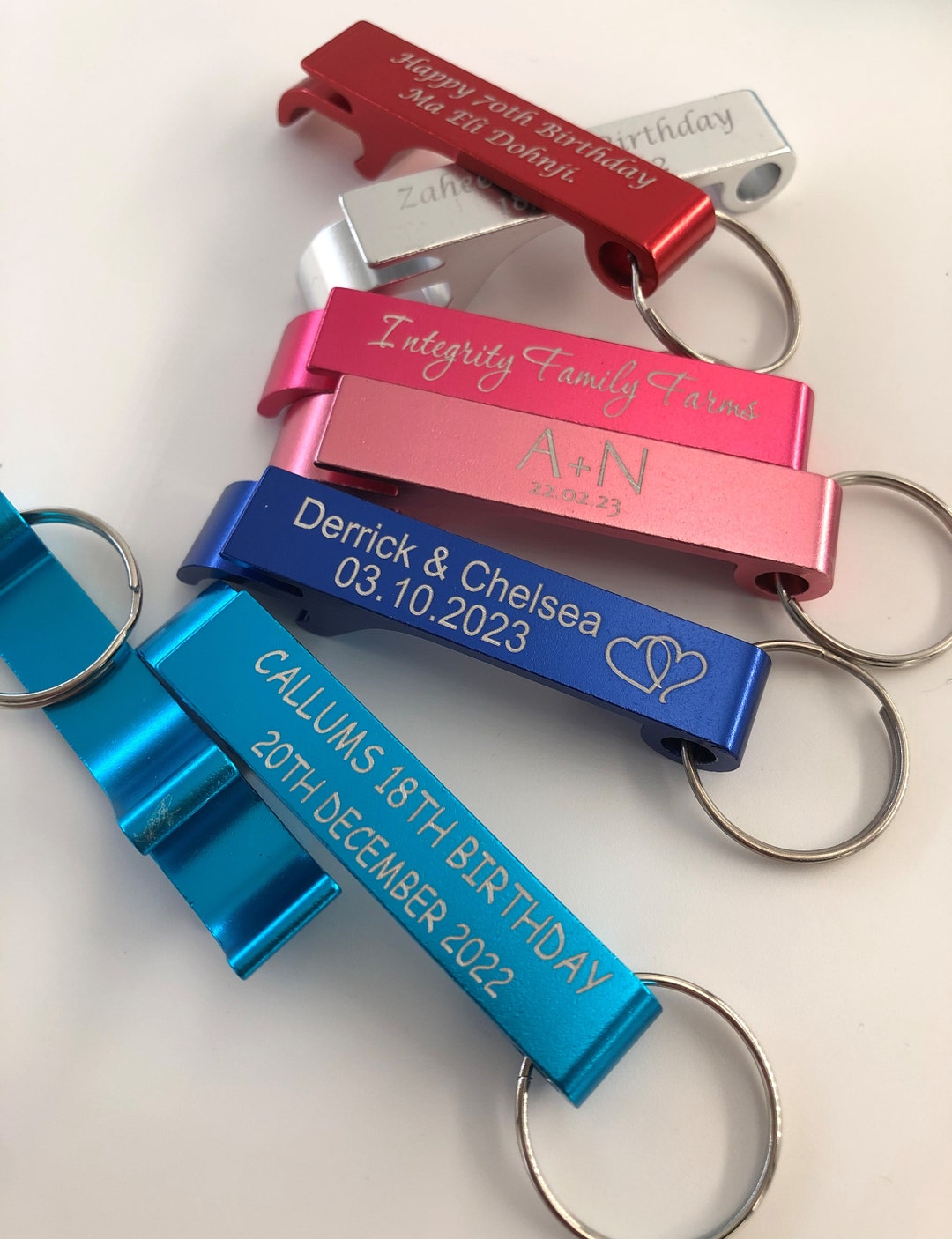 Custom Bottle Opener Keychain Key Rings Bride Squad Wedding Invitation ...