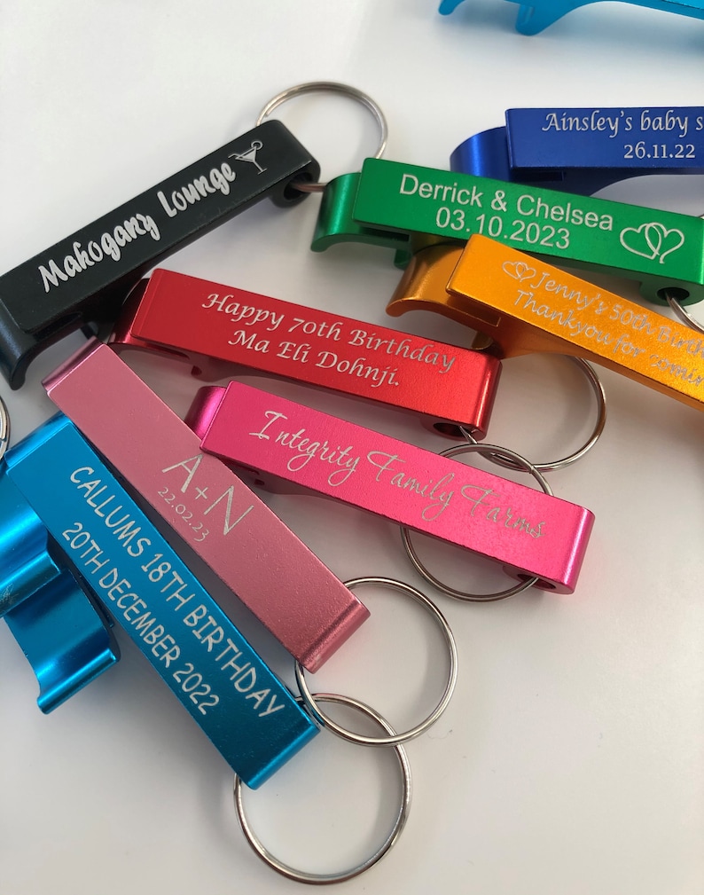 Custom Bottle Opener Keychain Key Rings Bride Squad Wedding Invitation ...