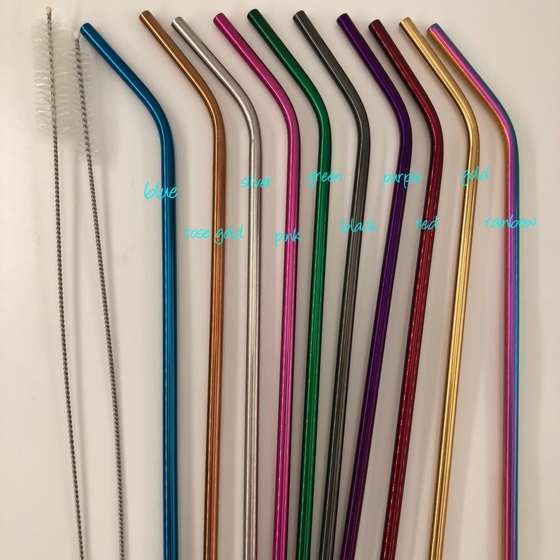 Bulk Bespoke Engraved Stainless Steel Straws Wedding Reception Team ...