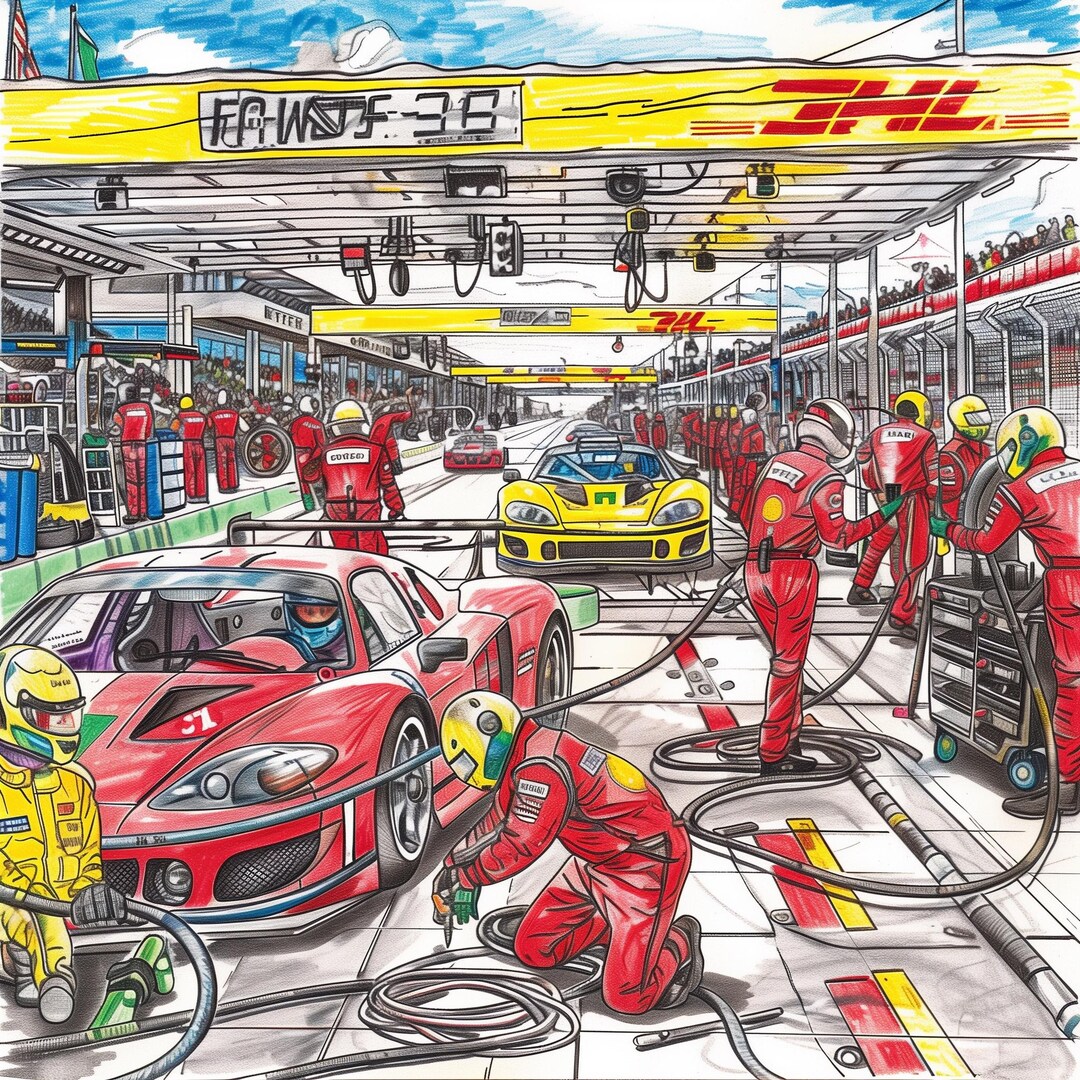 Race Start Canvas to Color in DIY Coloring Book Alternative for ...