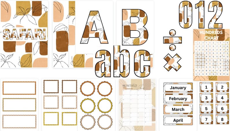 Safari Classroom Display Pack. - Etsy