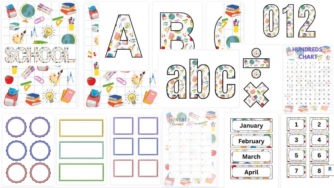 School Classroom Display Pack. - Etsy