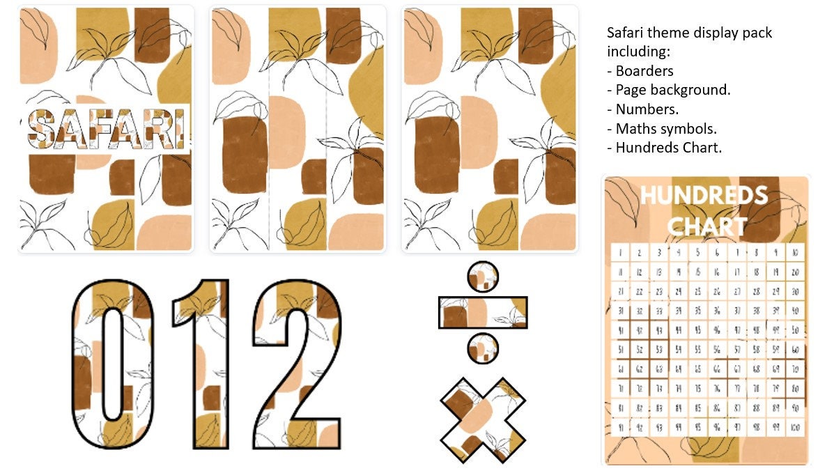 Safari Classroom Display Pack. - Etsy