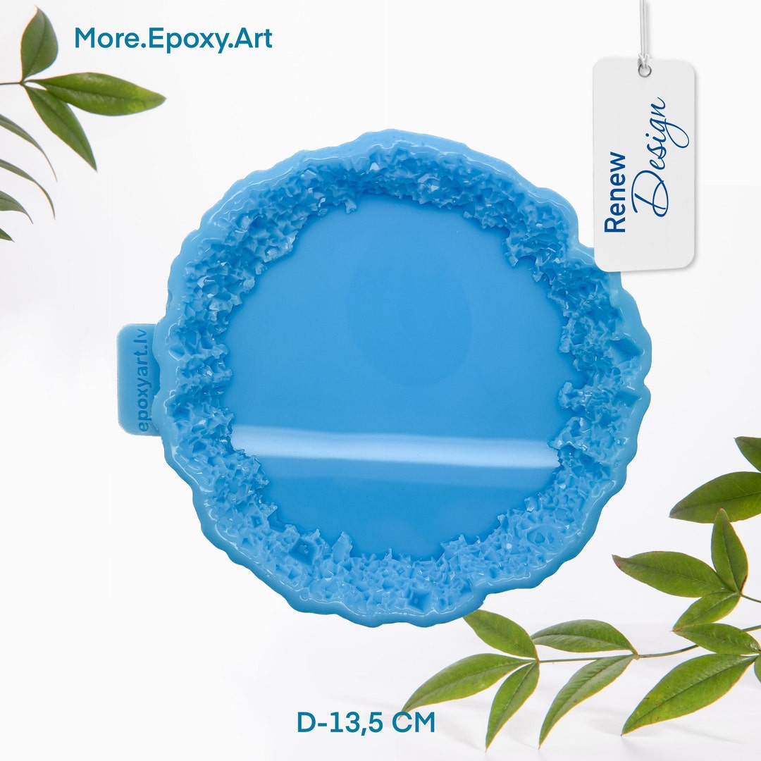 Realistic Crystal Board Coaster Mold Silicone Mold 13.5cm. Depth - 1 ...