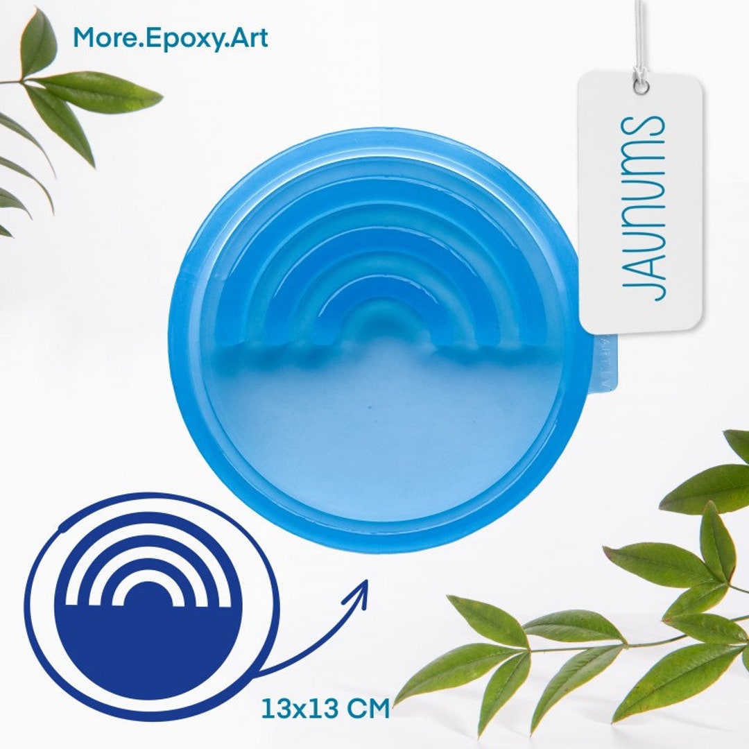 Round Board Coaster Mold Silicone Mold 13 Cm. Depth - 1.0 Cm High ...