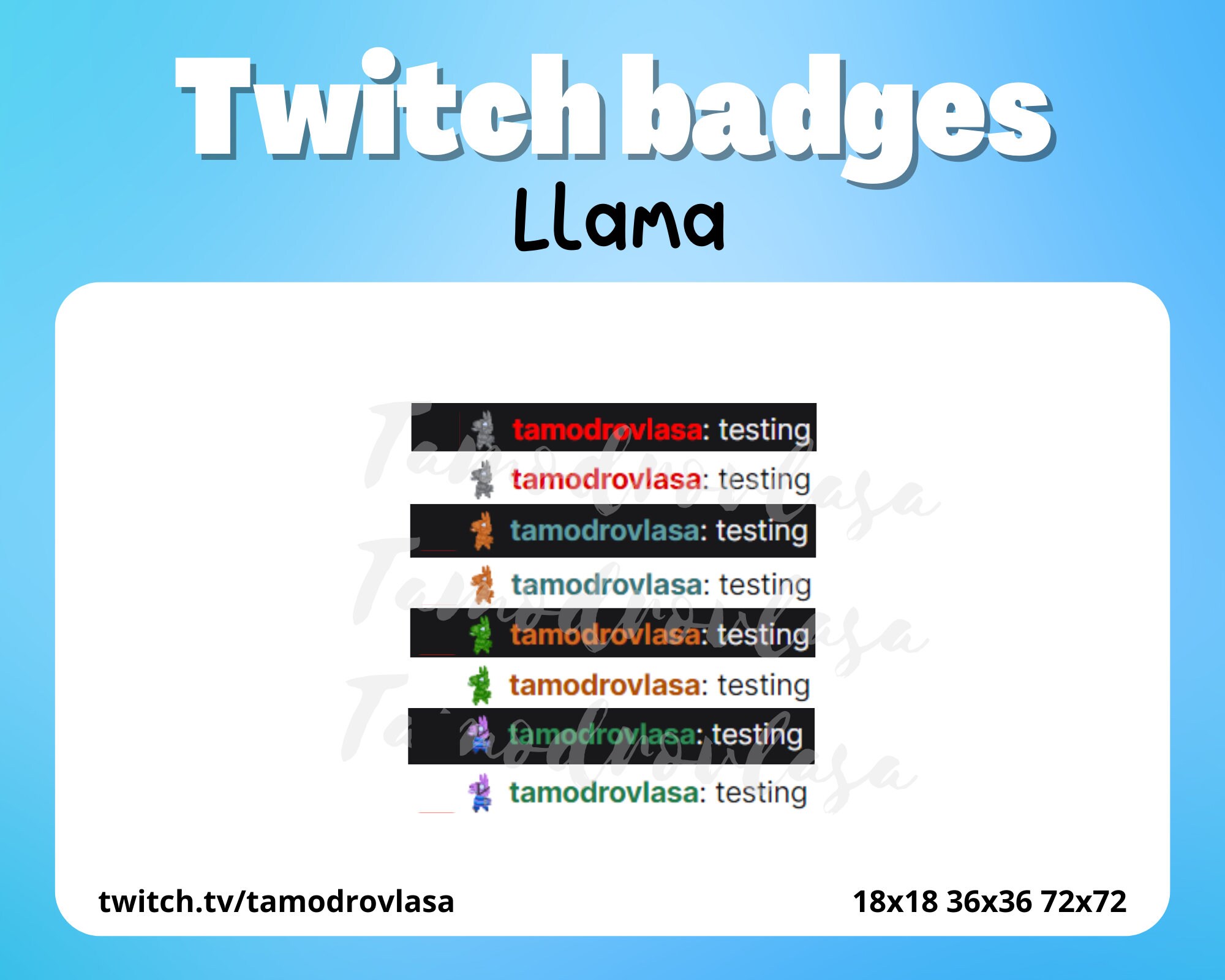 Llama SUB/BIT Badge for Your Twitch Stream - Etsy
