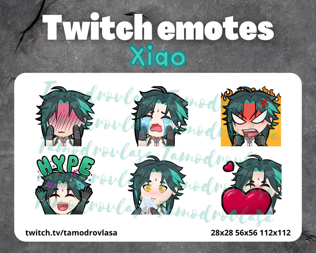 Xiao Genshin Impact Twitch or Discord Emotes for Stream | Cute Xiao ...