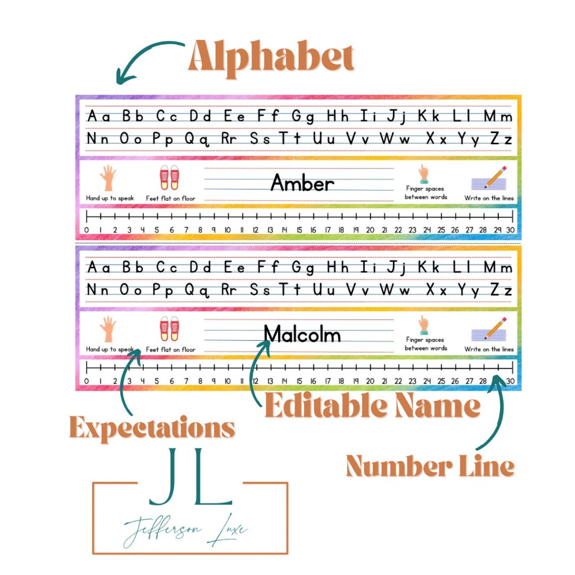 Student Desk Name Tag Printable, Desk Decoration, Classroom Desk ...