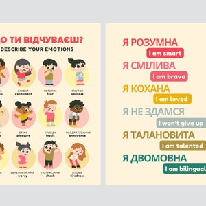 Ukrainian English Educational Poster Bundle, Ukrainian Alphabet ...