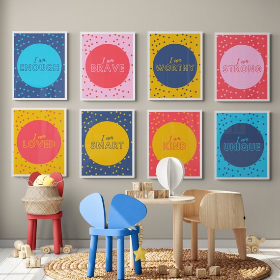 Daily Affirmations Poster Set of 8 Printspositive - Etsy