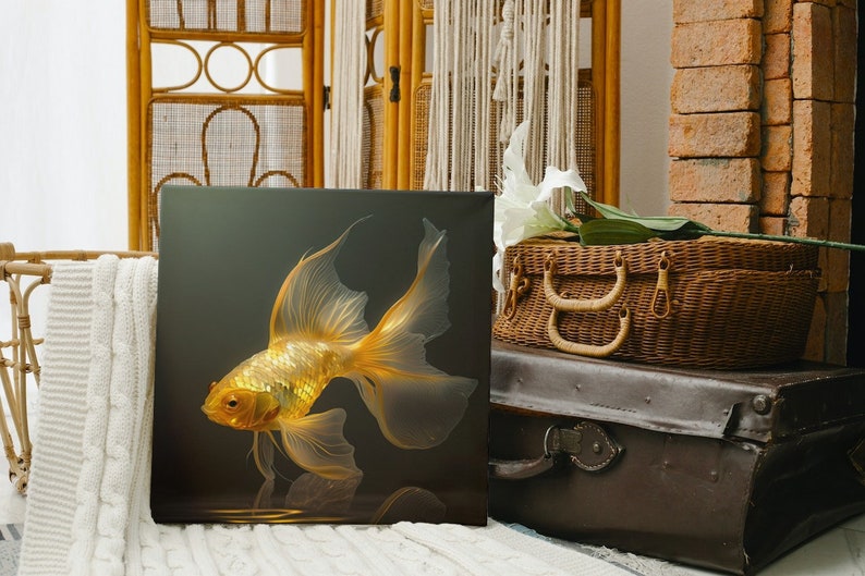 Goldfish Digital Art, Digital Download - Etsy