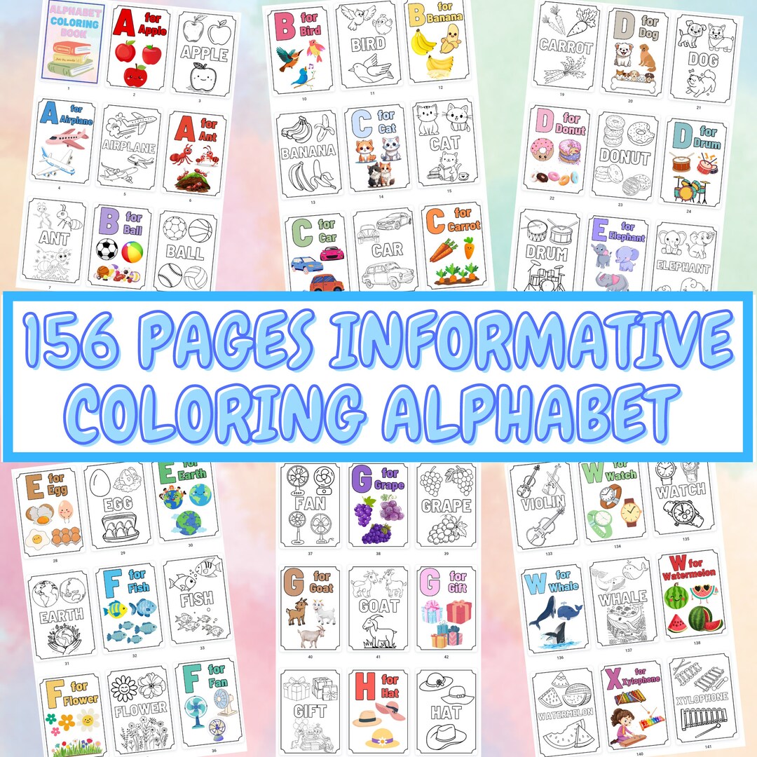 ABC Alphabet Coloring Pages for Kids - Fun and Educational Printable ...