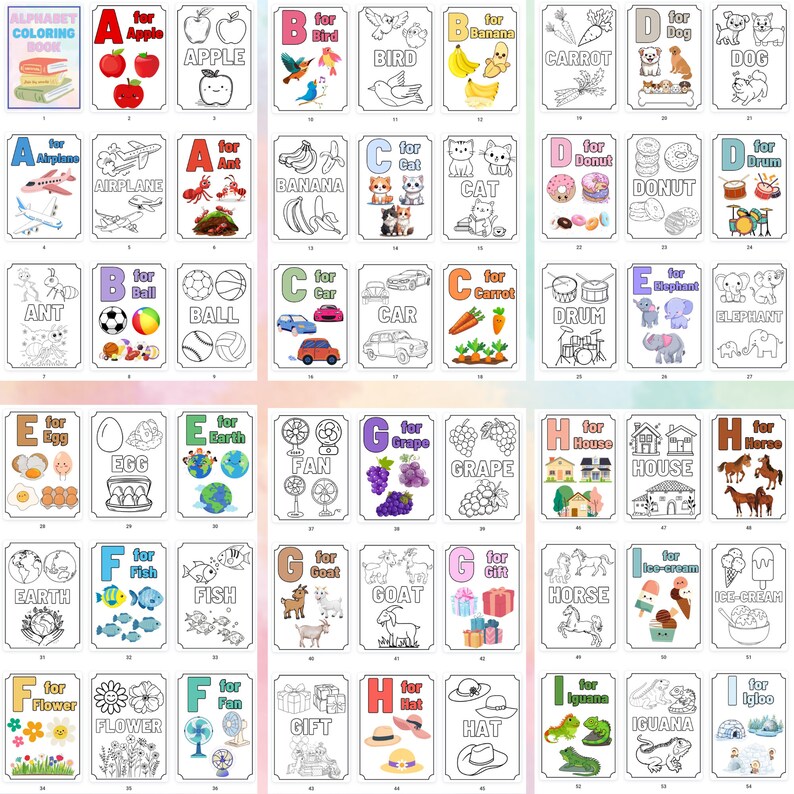 ABC Alphabet Coloring Pages for Kids - Fun and Educational Printable ...