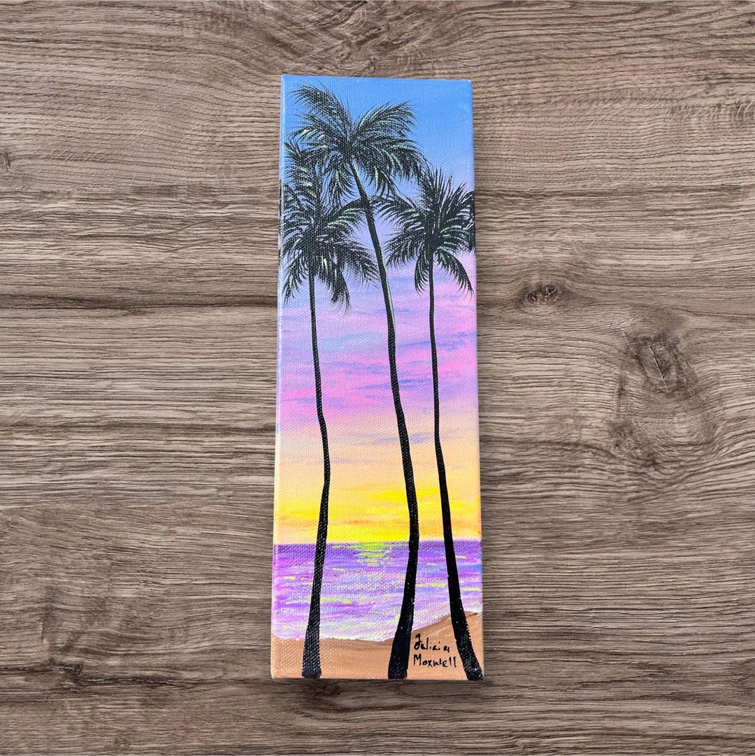 Original One of Kind Tropical Beach Sunset Painting - Etsy